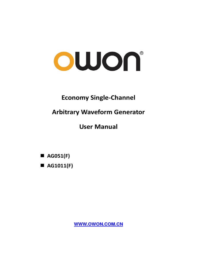 AG-S Series AG051 User Manual | PDF | Frequency Modulation | Modulation