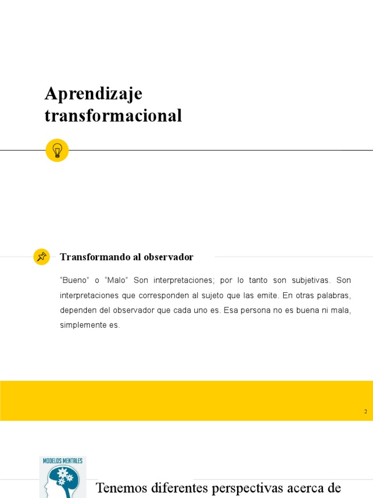 Aprendizaje Transformacional Teorias Educativas Ii Pdf Aprendizaje Mente 