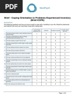 Problem Solving Inventory | PDF | Psychological Concepts | Social ...