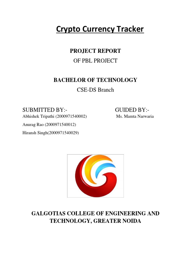 Crypto Currency Tracker PBL Report | PDF | Cryptocurrency | Currency