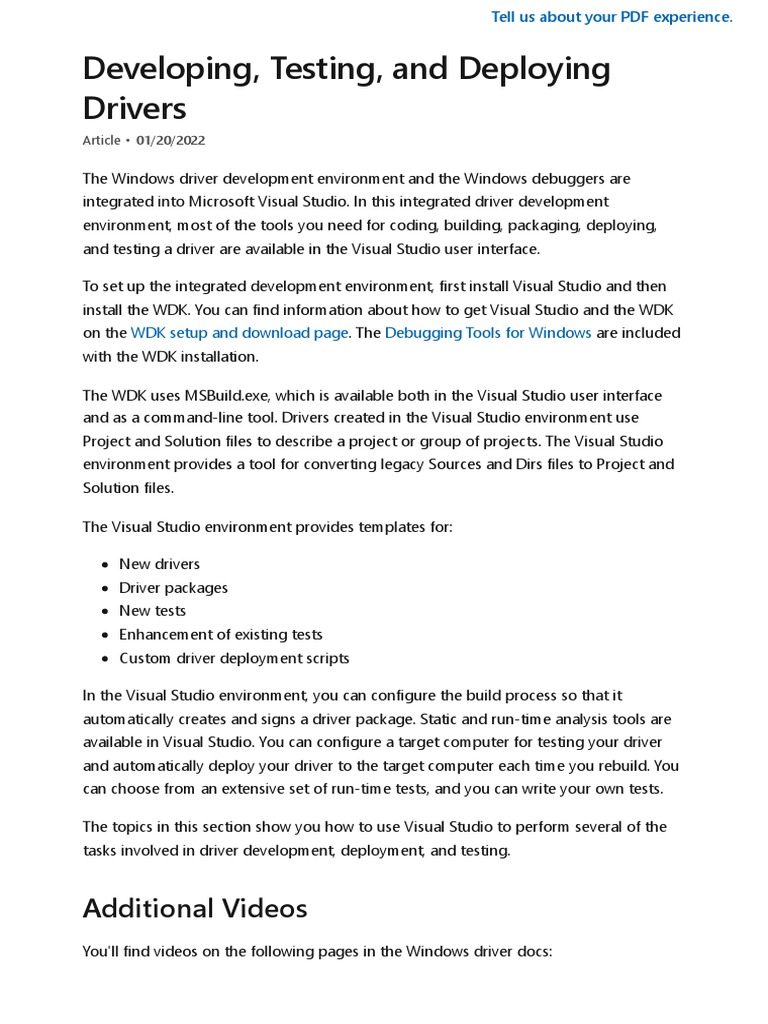 Windows Hardware Drivers Develop | PDF | Device Driver | Windows Registry