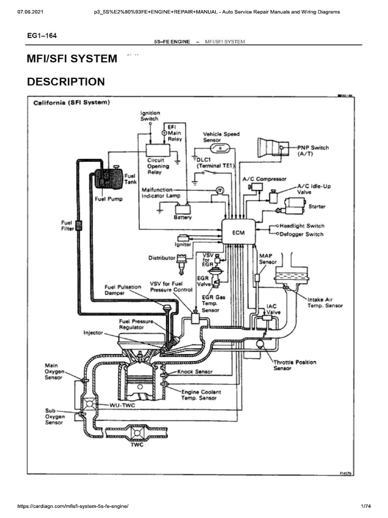 Toyota 5s-Fe Mfi Sfi System | PDF