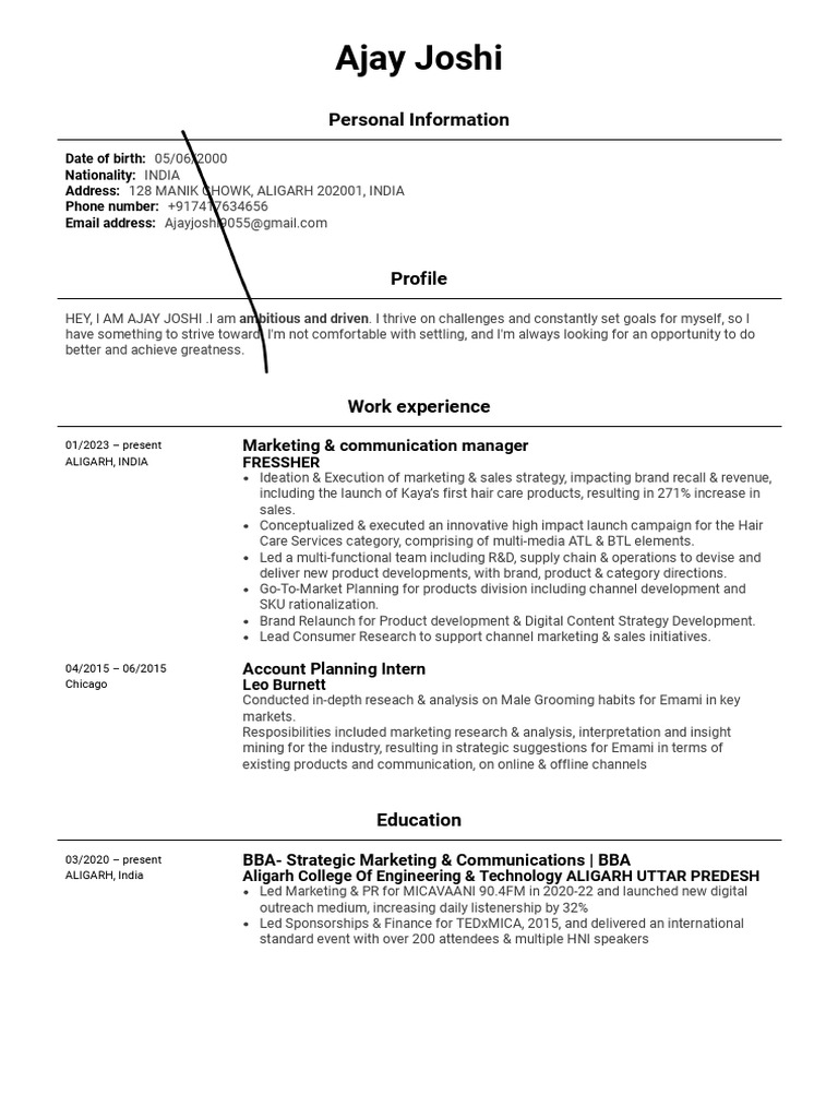 (FREE COPY) Marketing and Brand Manager Resume Example 2 | PDF | Brand | Marketing