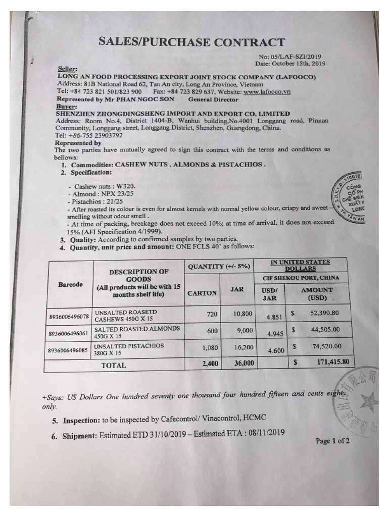 Contract 2 and Documents - 2019 | PDF