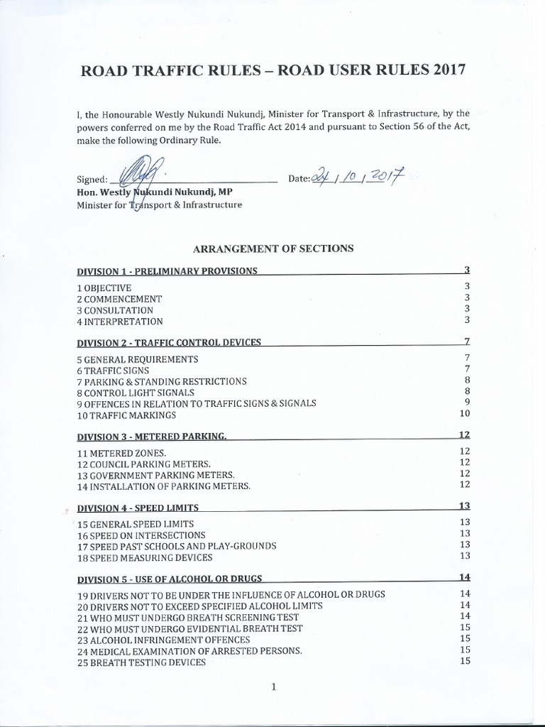 RTR RoadUserRules2017 | PDF | Intersection (Road) | Traffic