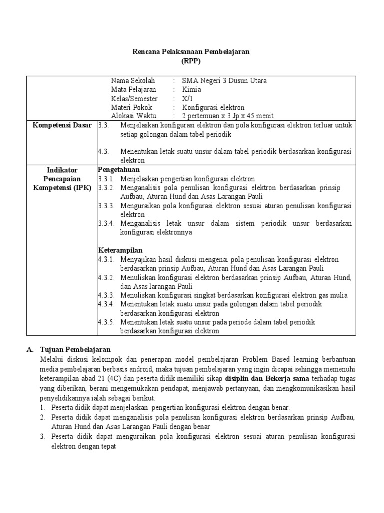 Bahan RPP Konfigurasi e | PDF