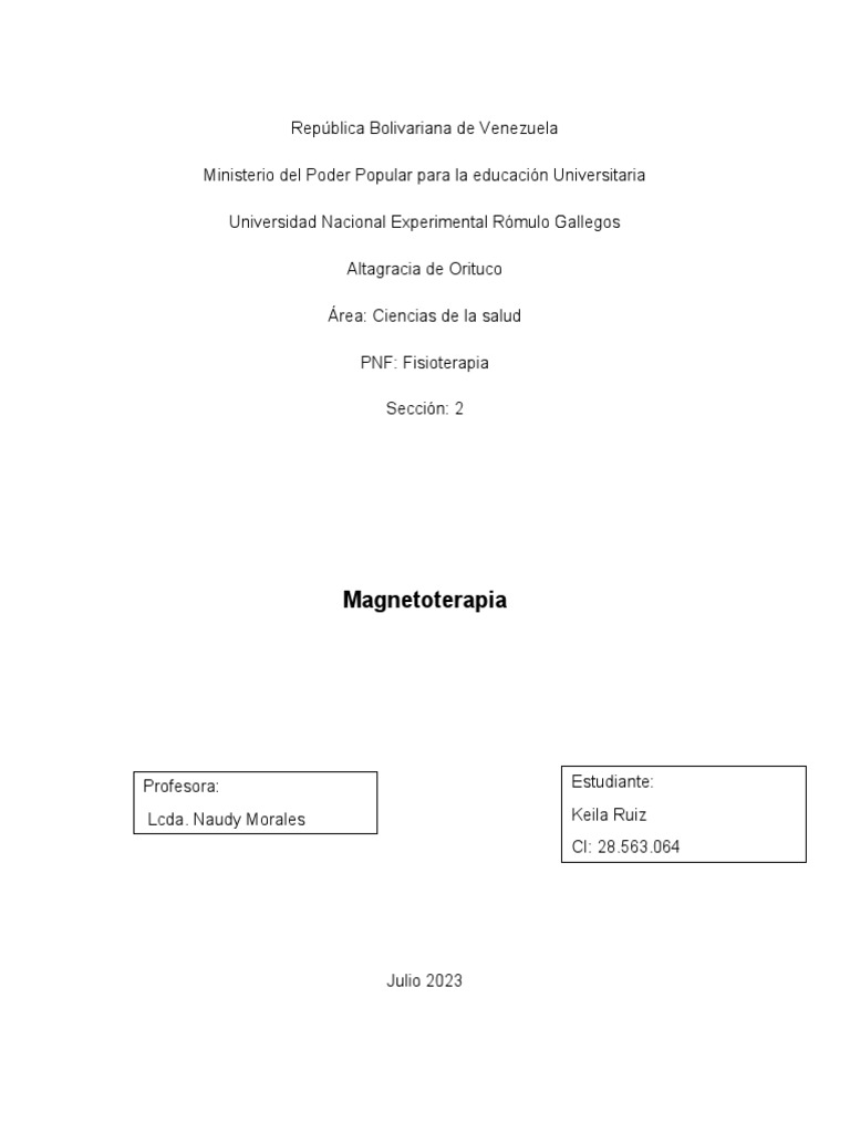MAGNETOTERAPIA Keila | PDF | Hueso | Inflamación