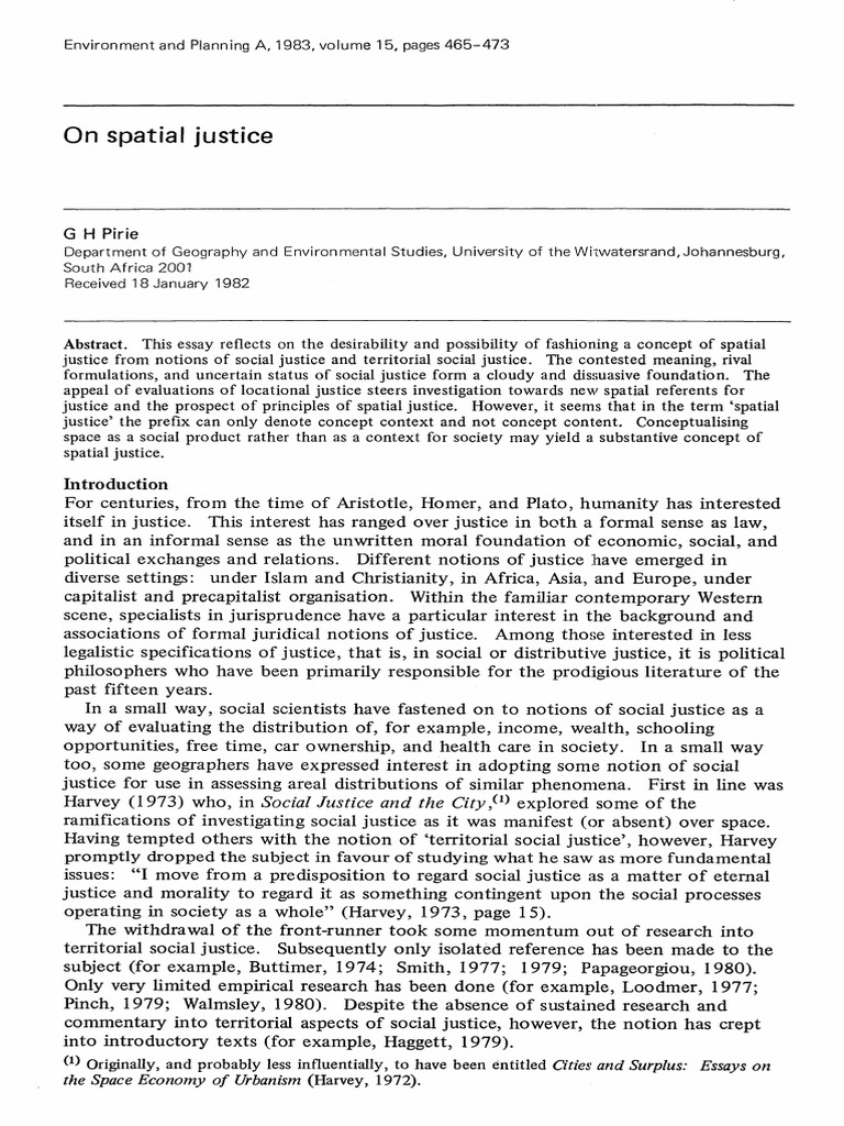Conceptualizing Spatial Justice | PDF | Justice | Crime & Violence