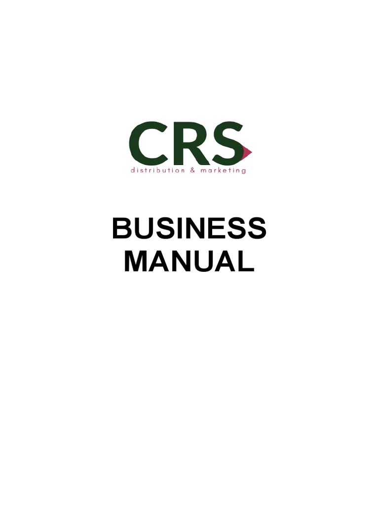 CRS - Business Manual | PDF | Rebate (Marketing) | Sales