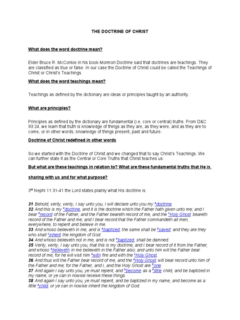 The Doctrine of Christ | PDF | Baptism | Jesus