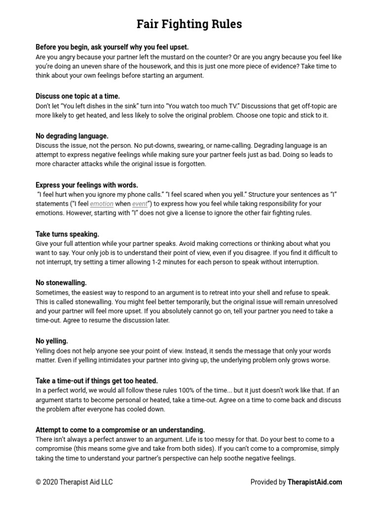 Fair Fighting Rules | PDF