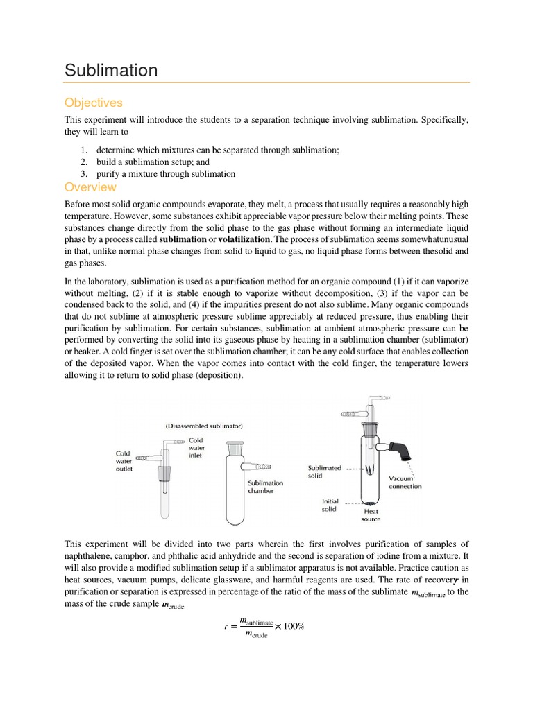 Exercise No 2 Sublimation | PDF | Phase (Matter) | Transparent Materials
