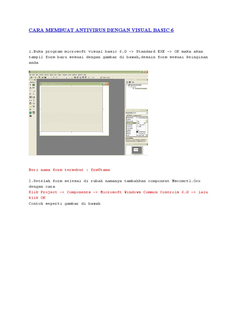 Cara Membuat Antivirus Dengan Visual Basic 6 | PDF