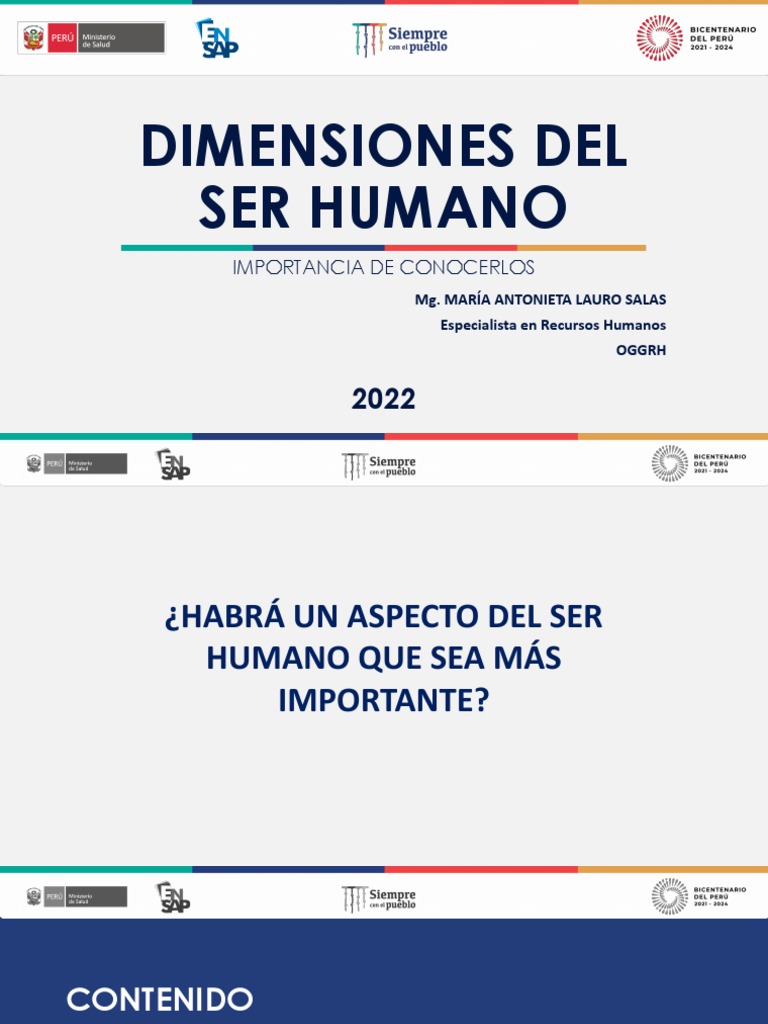 U01 t01 Las Dimensiones Del Ser Humano | PDF | Homo Sapiens | Las emociones