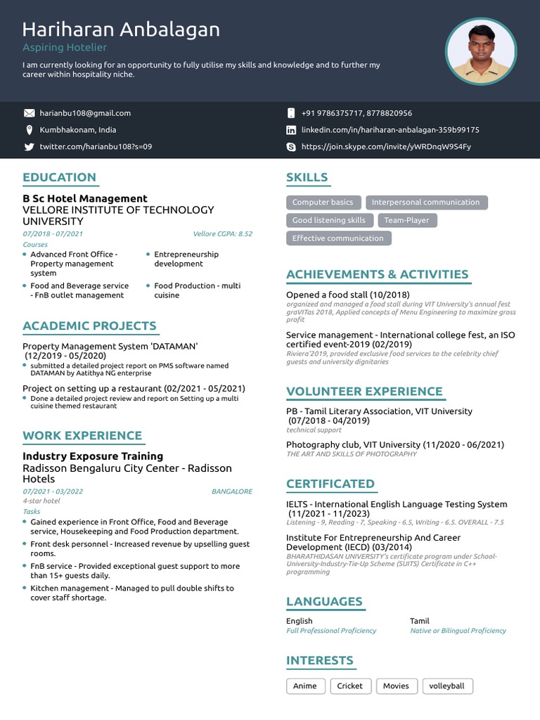 Hariharan's Resume | PDF