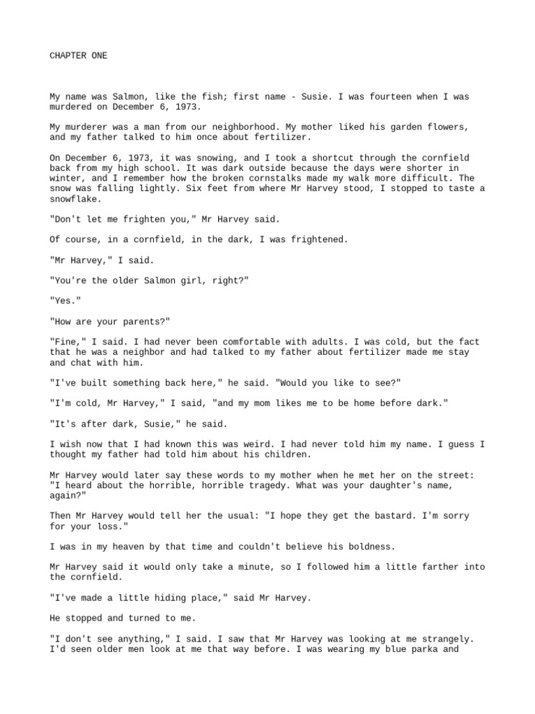 The Lovely Bones-Alice Sebold | PDF