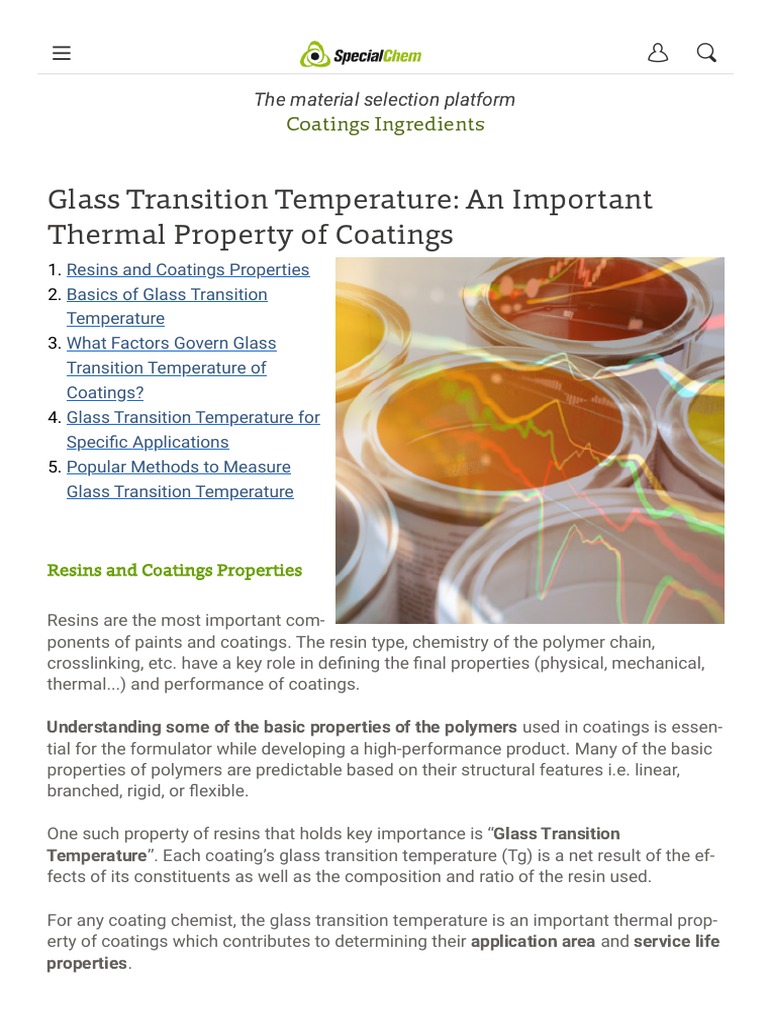 Understanding Glass Transition Temperature | PDF | Differential ...