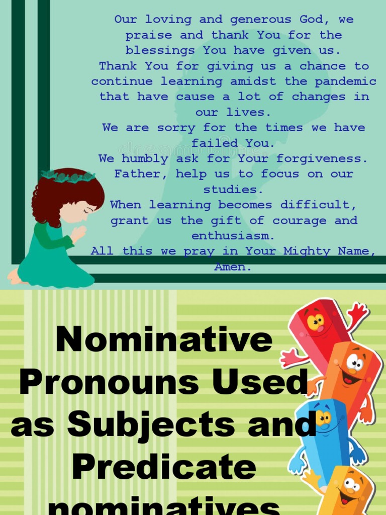 Nominative Pronouns Used As Subjects and Predicate Nominatives G5 | PDF ...