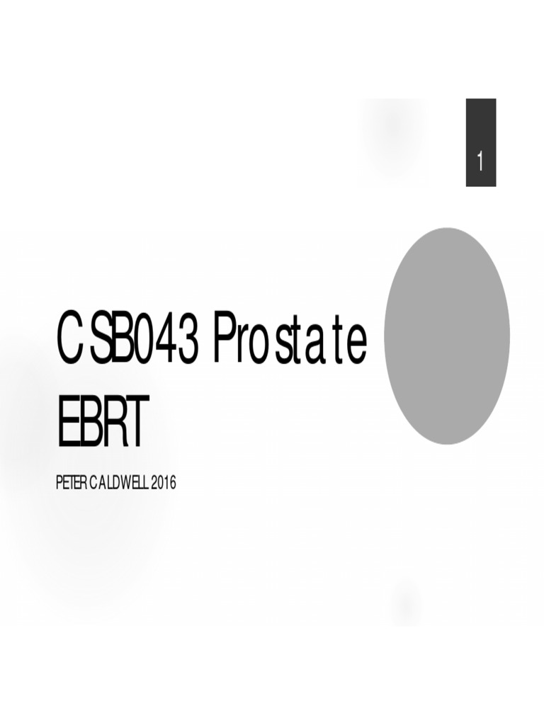 Prostate Cancer EBRT Techniques and Care | PDF | Radiation Therapy | Rectum