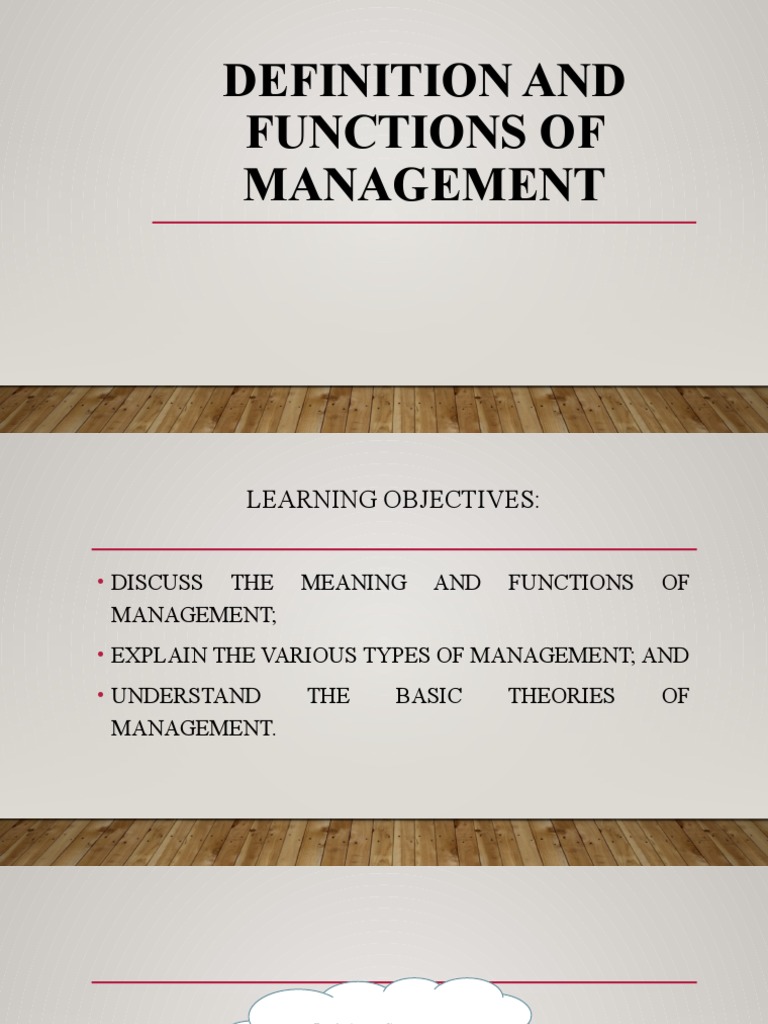 Lesson 1 Definition and Functions of Management | PDF | Human Resources ...