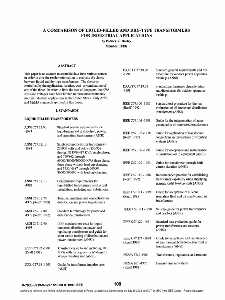 A Comparison of Liquid-Filled and Dry-Type Transformers For Industrial ...