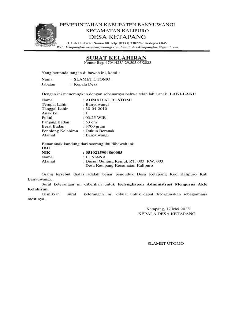 Suket Lahir Bustomi | PDF