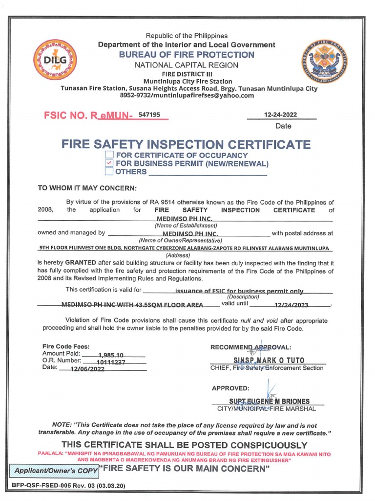 2023 02 07 MediMSO BFP FSIC FY 2023 | PDF