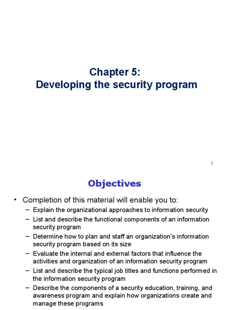 662 Chap 6 Developing A Security Program | PDF | Information Security ...