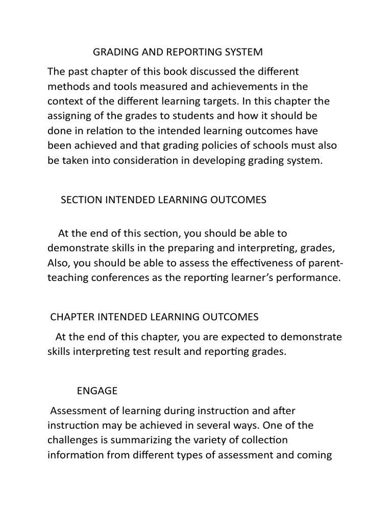 Grading and Reporting System | PDF | Educational Assessment | Learning