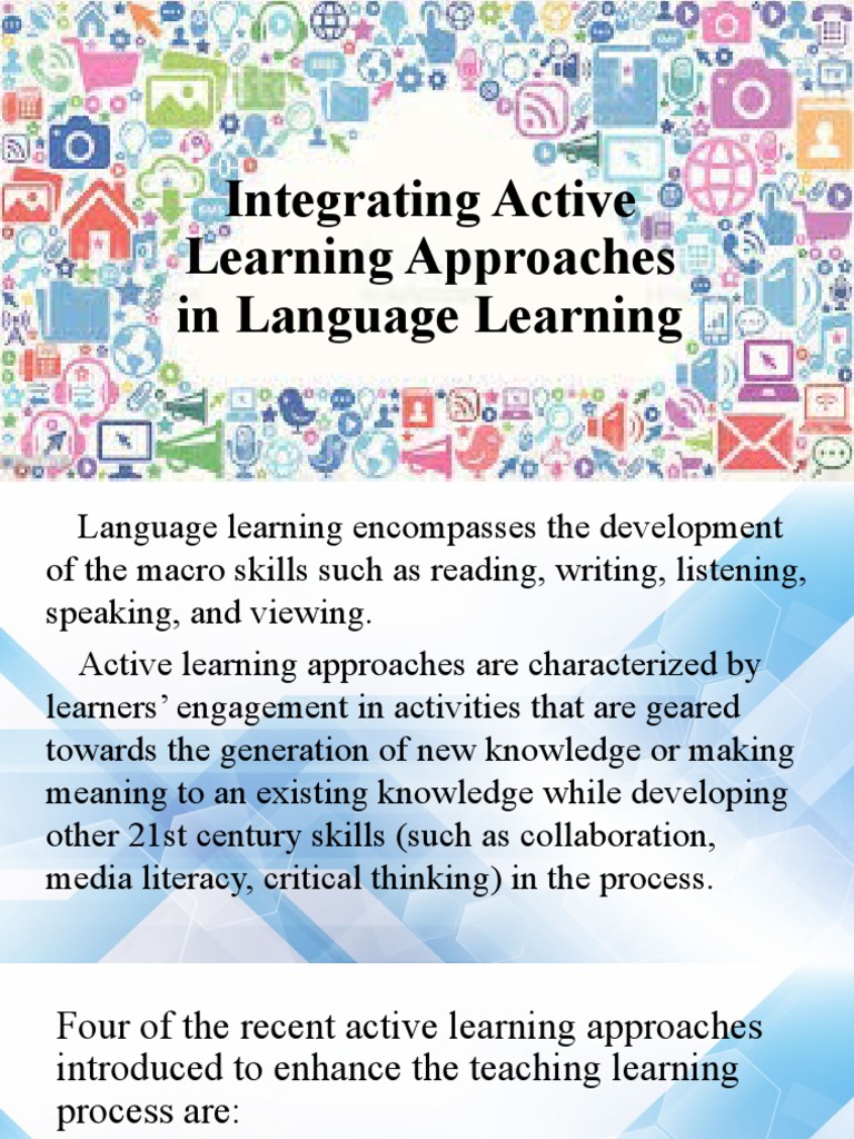 Integrating Active Learning Approaches In Language Learning Report Pdf Learning Inquiry