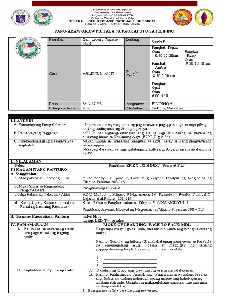 DLP Module Rama at Sita | PDF