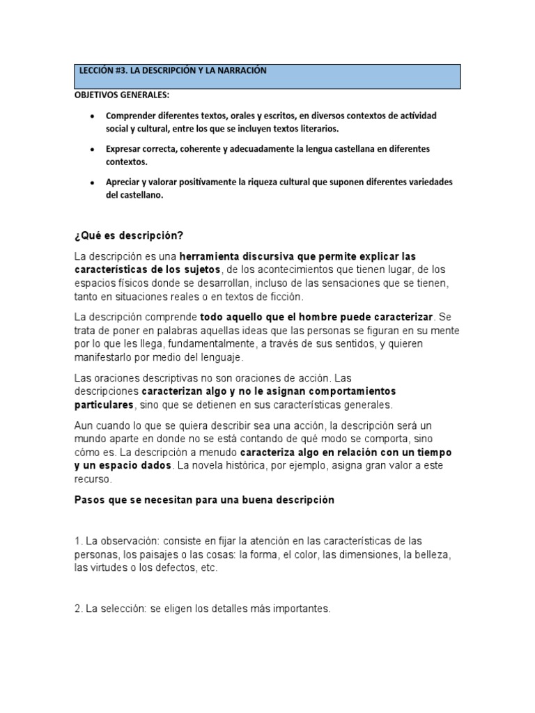 La-Descripcion-y-La-Narracion3 39859 0 | PDF | Narración