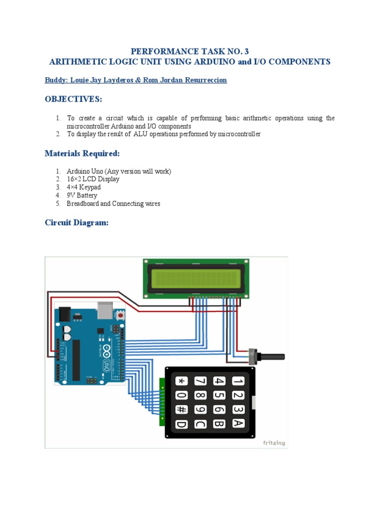 Pt No3 Alu Using Arduino Pdf Computer Program Programming 3001