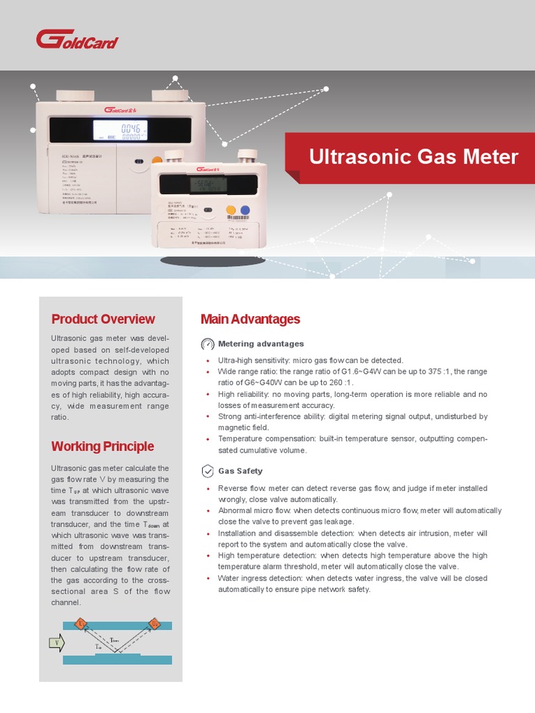 1 - Goldcard Ultrasonic Gas Meter | PDF | Flow Measurement | Equipment