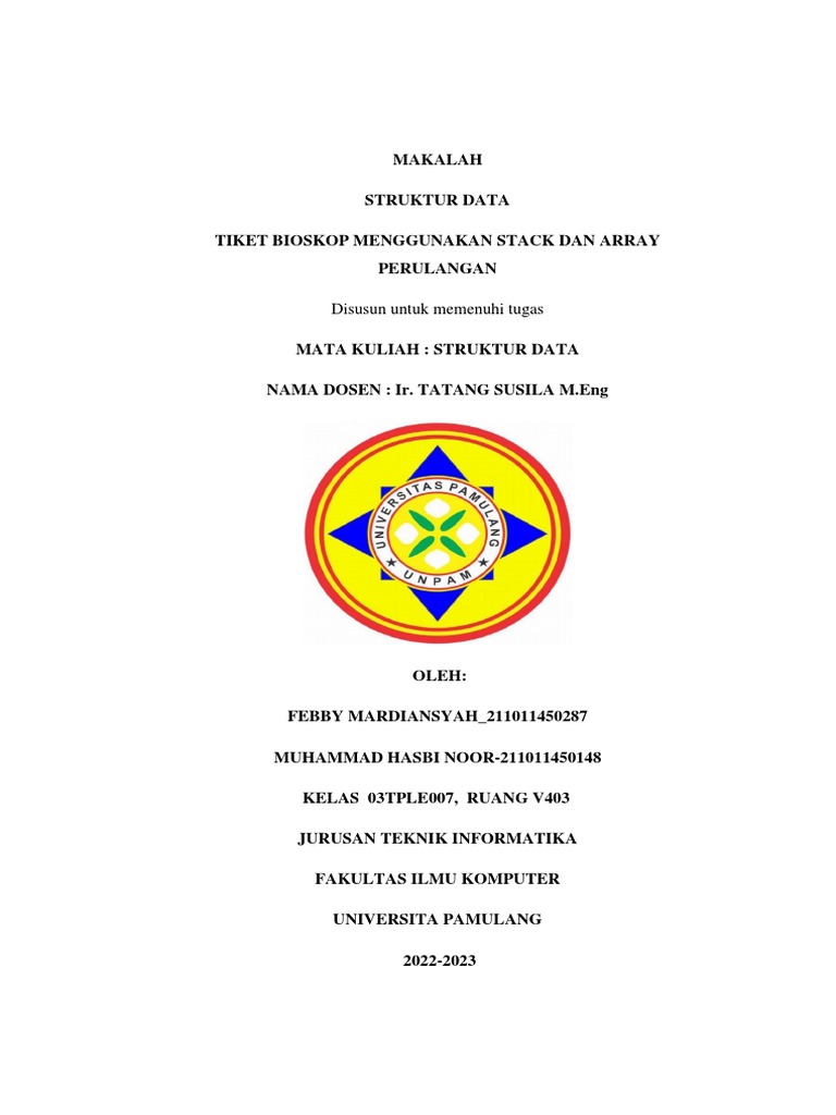 Tugas Makalah Struktur Data - Febby Mardiansyah Dan Muhammad Hasbi Noor | PDF