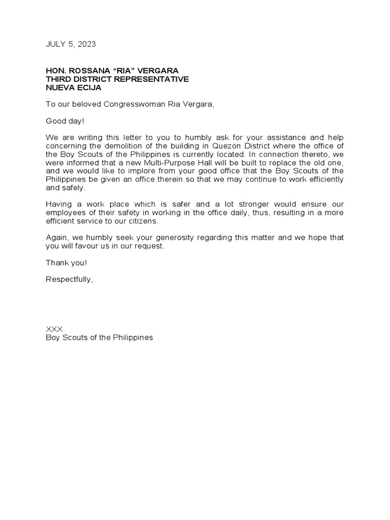 BSP Request LETTER | PDF
