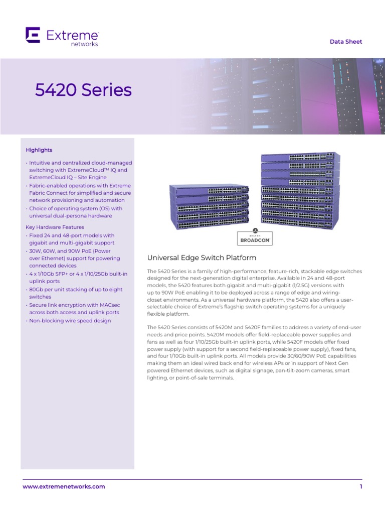 5420 DS 5420 | PDF | Network Switch | Computer Network