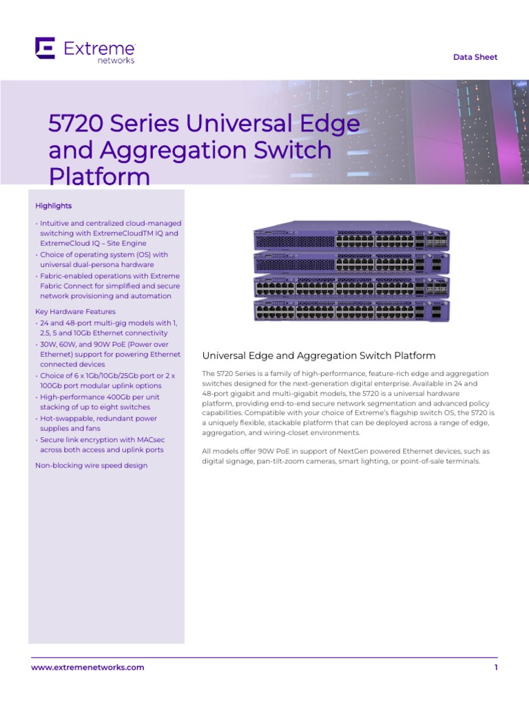 5720 DS 5720 | PDF | Network Switch | Computer Network