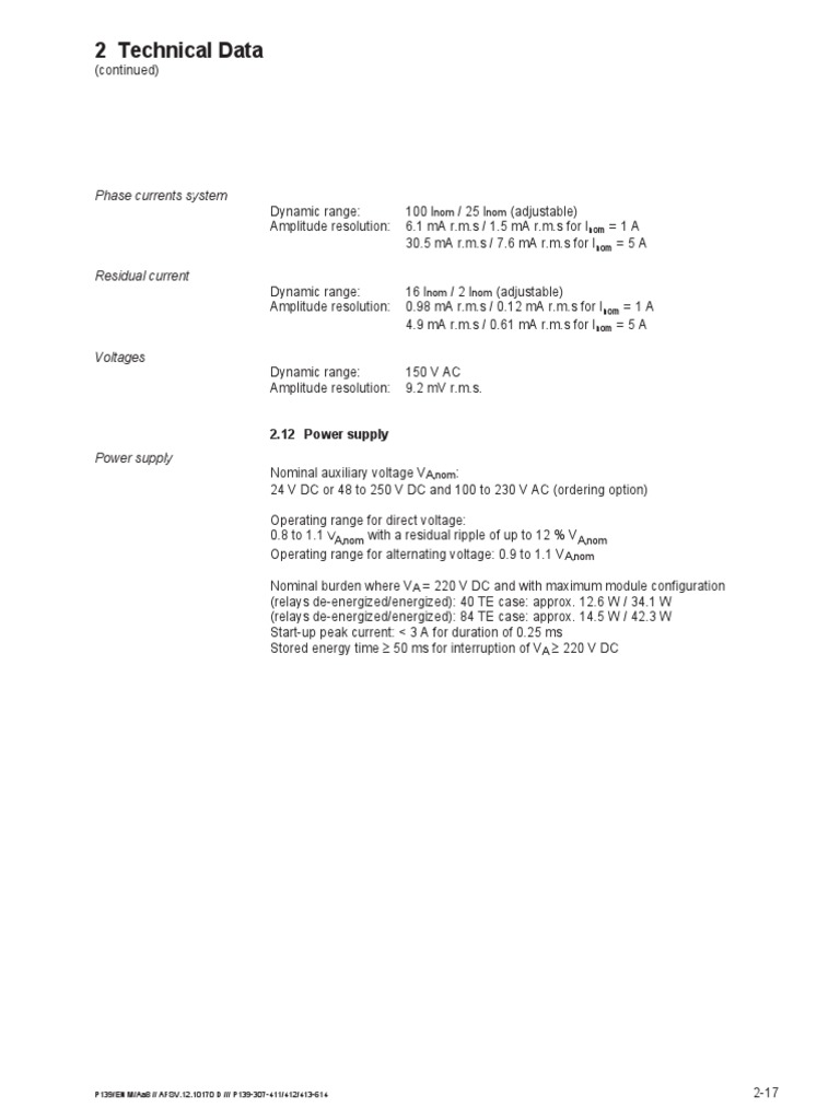 P139 EN M Ana 614-618-633 Vol 1 Relay | PDF