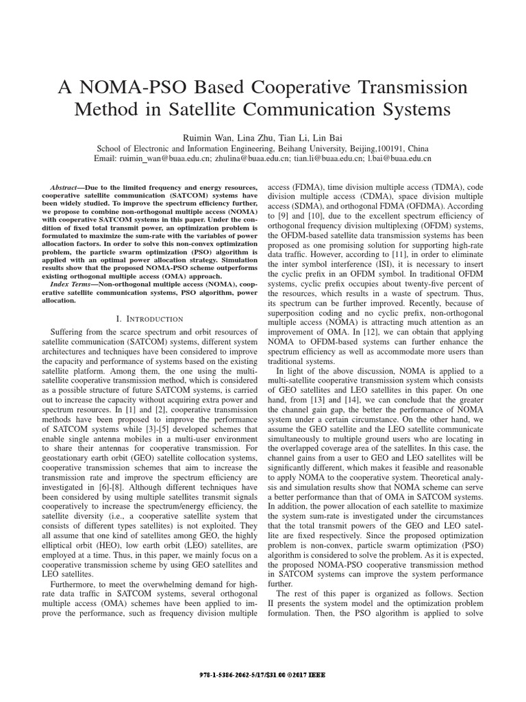 15 - A NOMA-PSO Based Cooperative Transmission Method in SatCom | PDF ... 15 - A NOMA-PSO Based Cooperative Transmission Method in SatCom | PDF ...