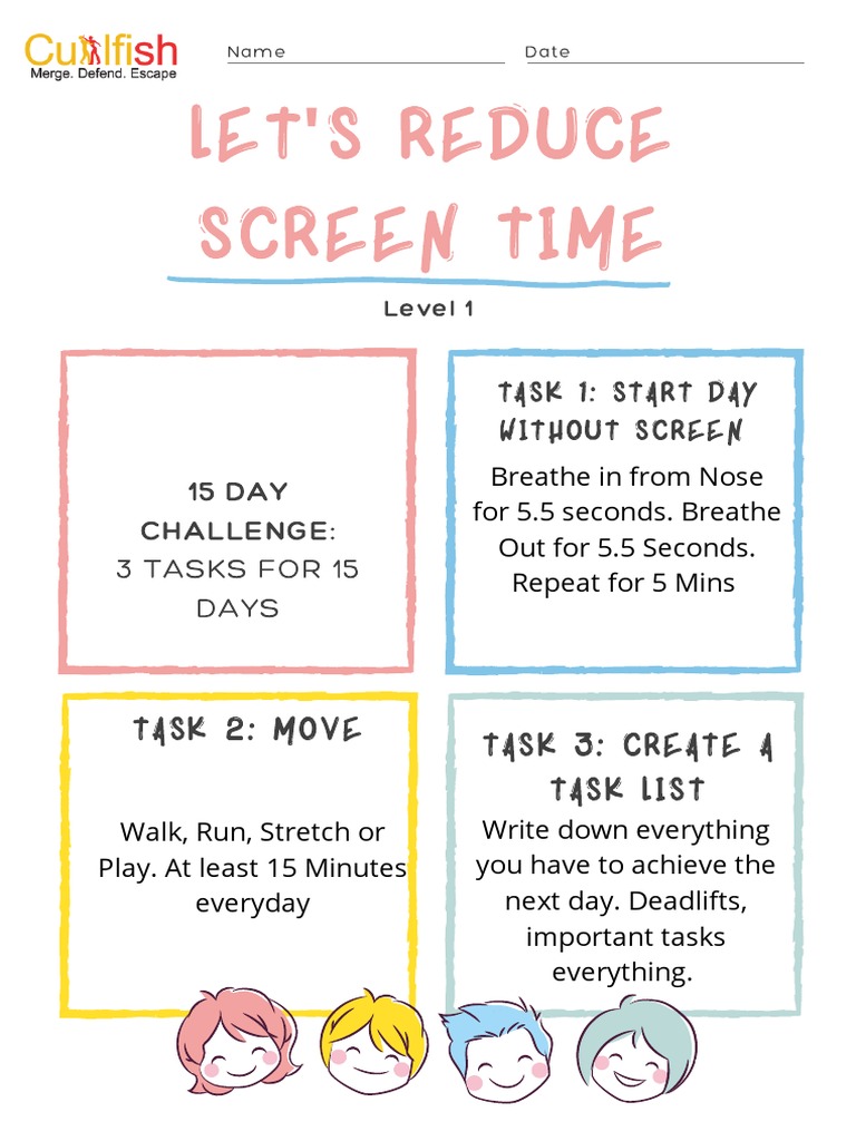 Check List - How To Reduce Screen Time | PDF
