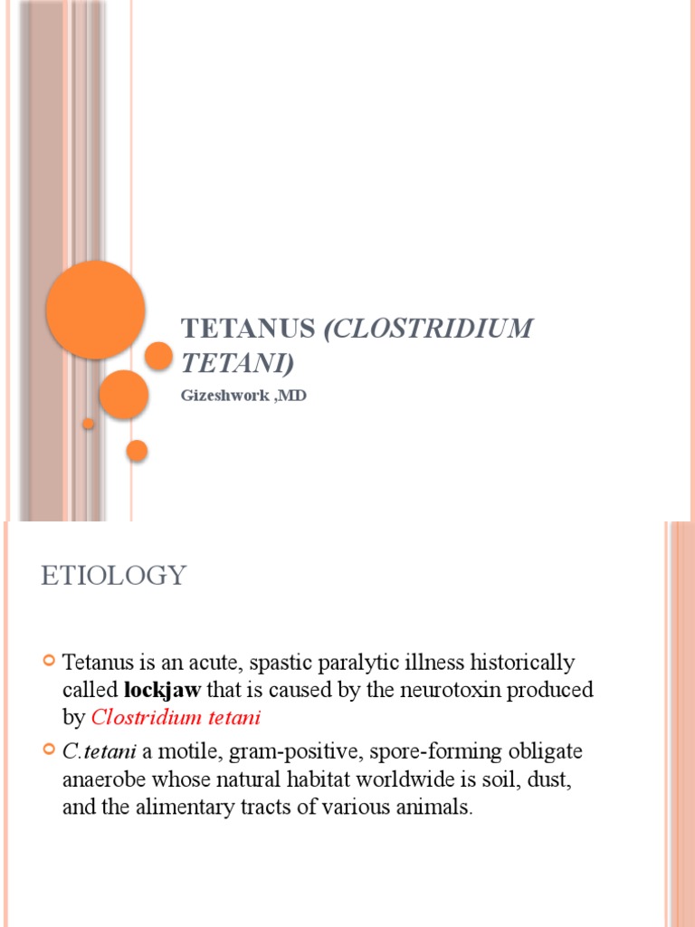 Tetanus (Clostridium Tetani) | PDF | Immunology | Health Sciences