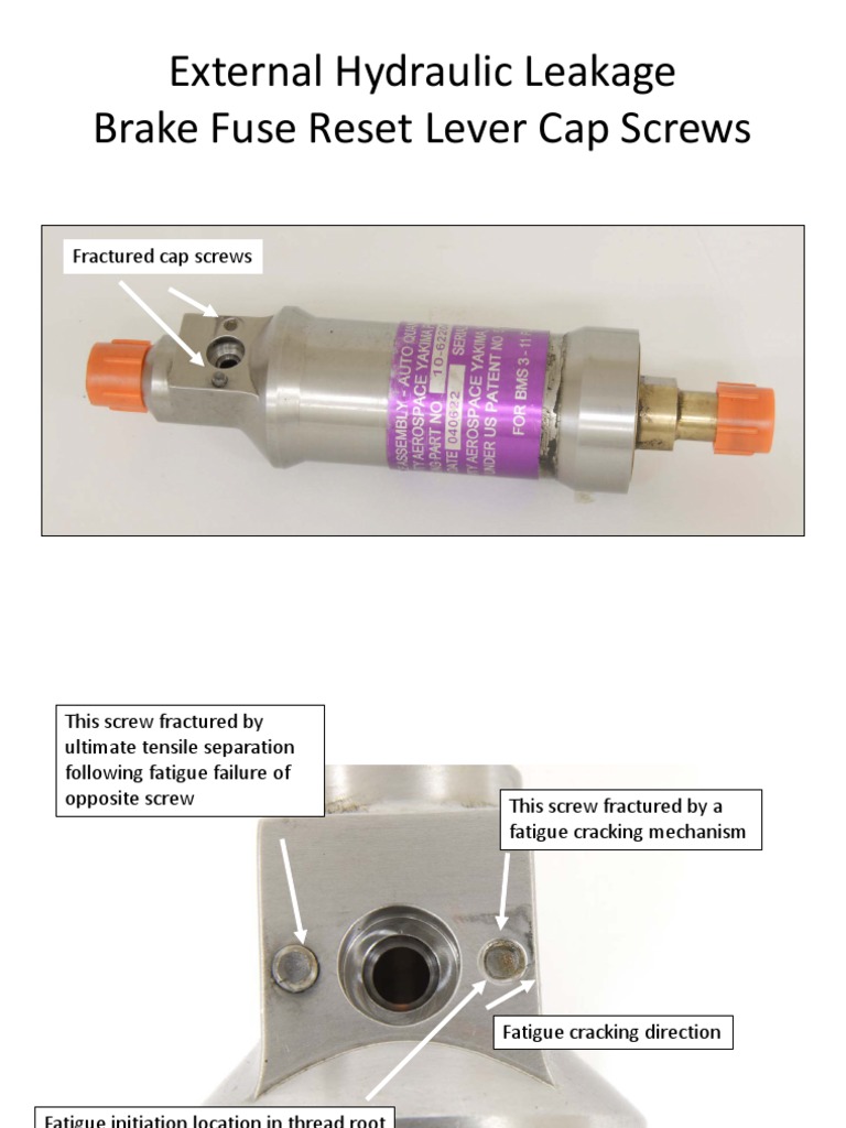 Hydraulic Brake Fuse Screw Failure | PDF