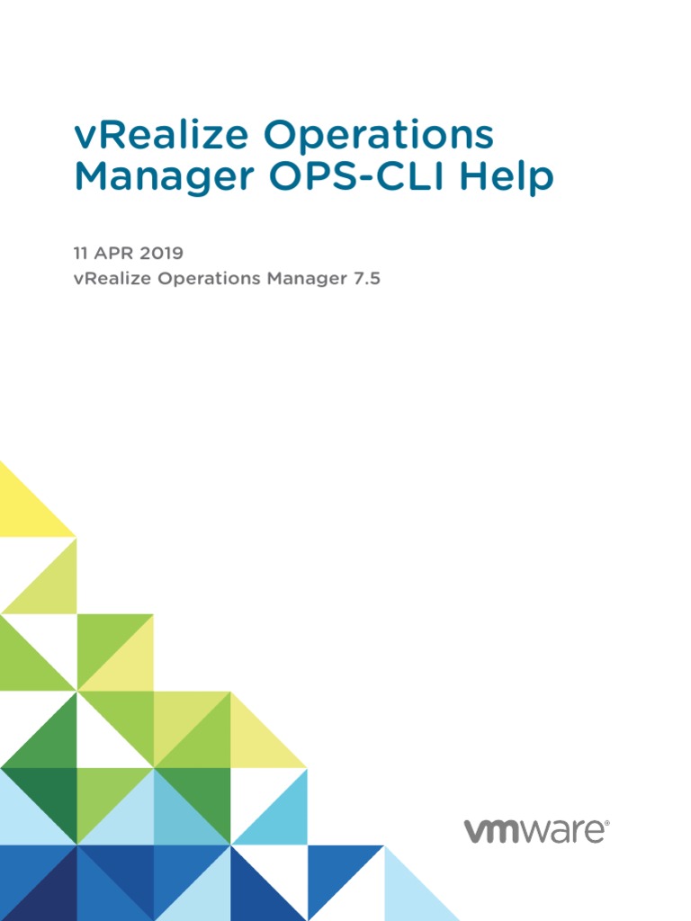 Vrealize Operations Manager 75 Cli Guide | PDF | Command Line Interface | Software