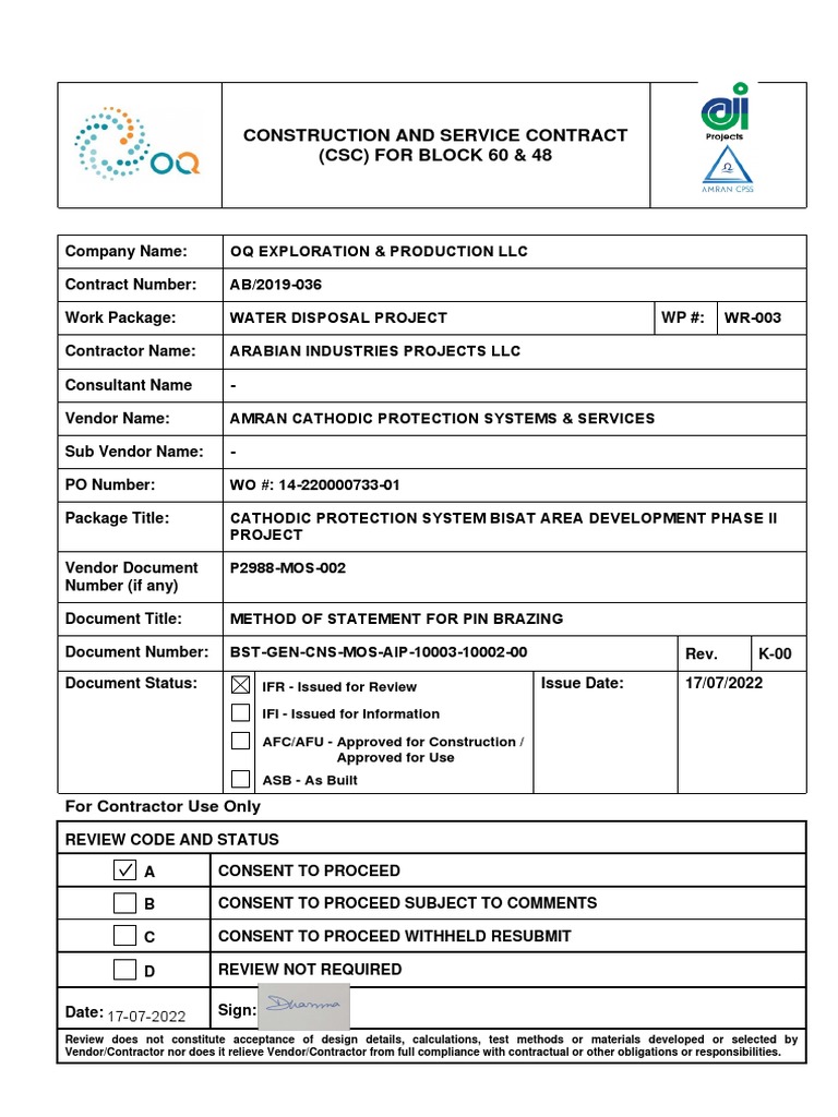 BST Gen Cns Mos Aip 10003 10002 00 Pin Brazing | PDF | Materials ...
