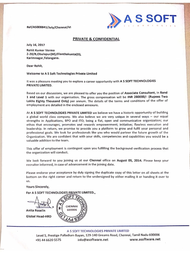 A S Soft Technologies Private Limited | PDF