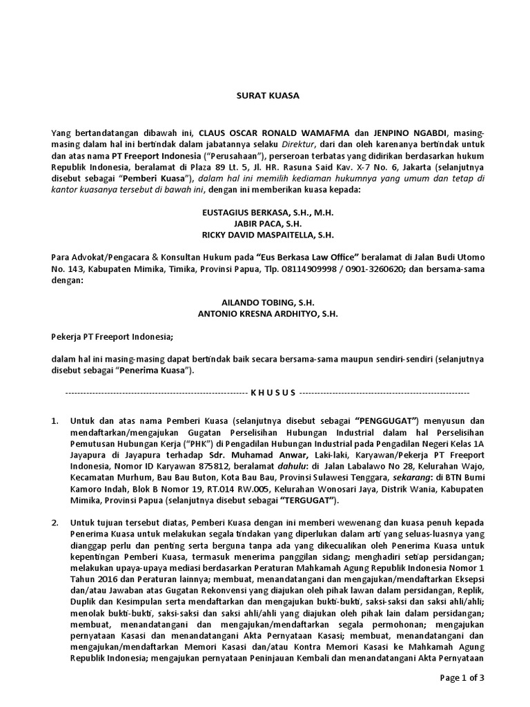 Ebl - Surat Kuasa - Muhamad Anwar | PDF