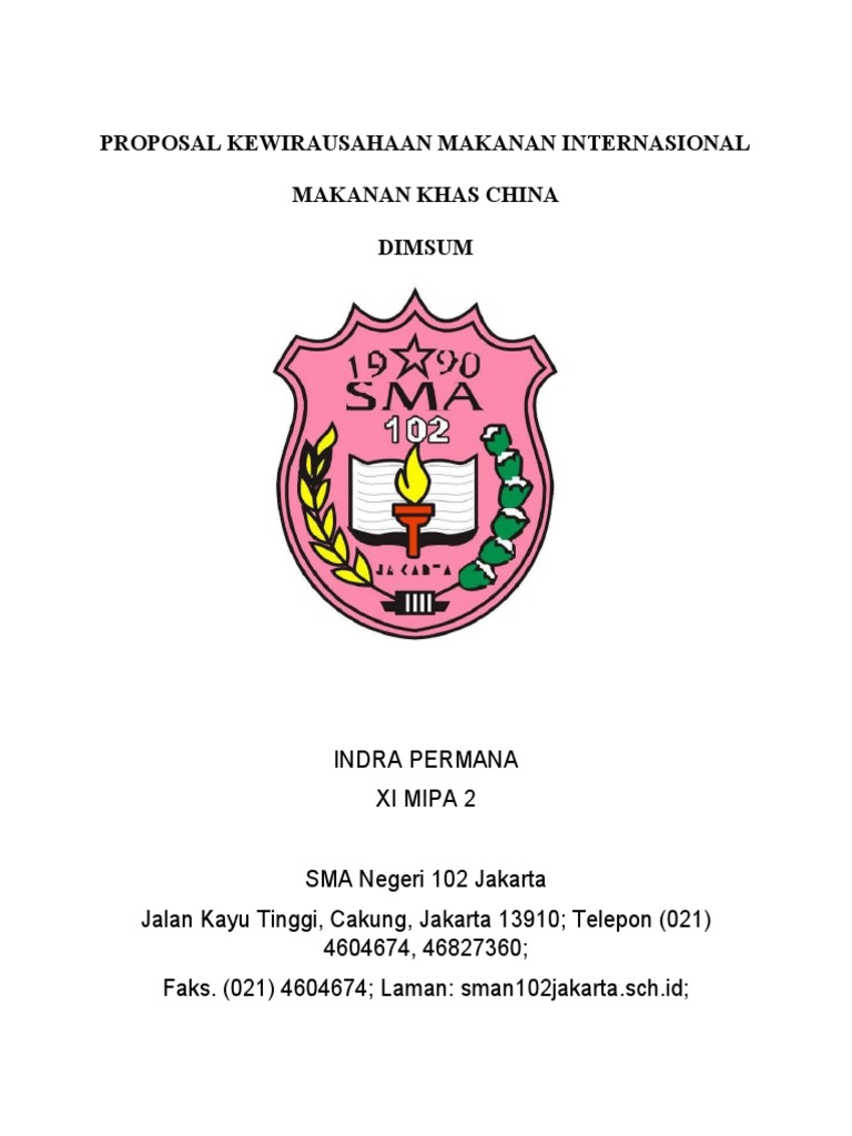 Proposal Usaha Dimsum | PDF