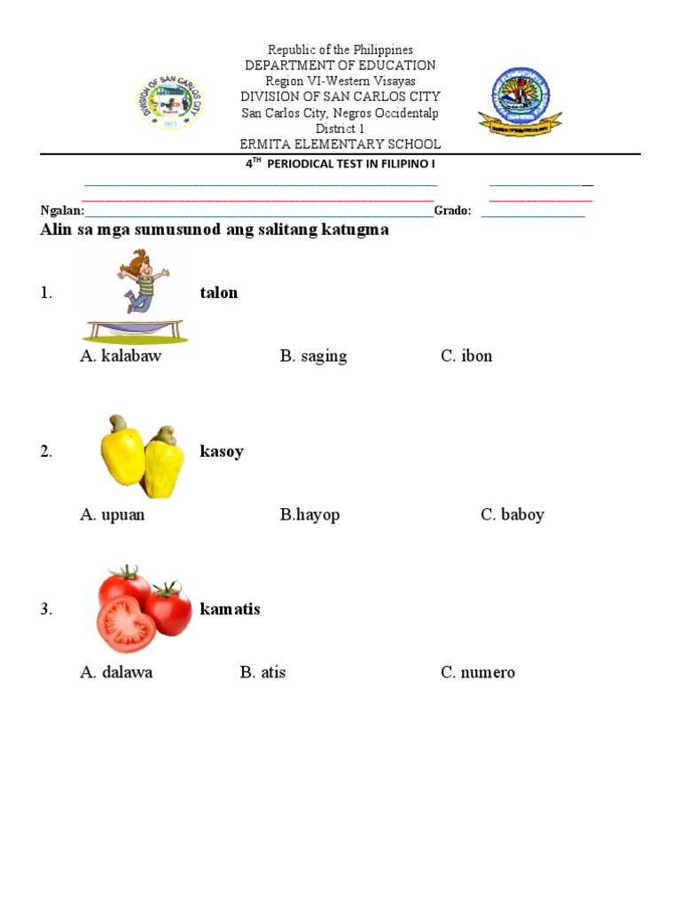 Filipino Periodical Test | PDF