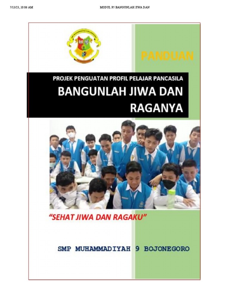 Modul P5 Bangunlah Jiwa Dan Raganya | PDF | Bisnis | Olahraga & Rekreasi